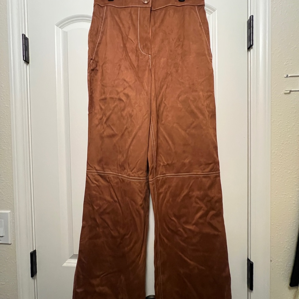 Staud Tan Wide Leg Women's Pants - Gem